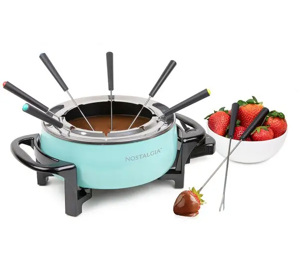 NOSTALGIA 6-cup Electric Fondue Pot - One-color