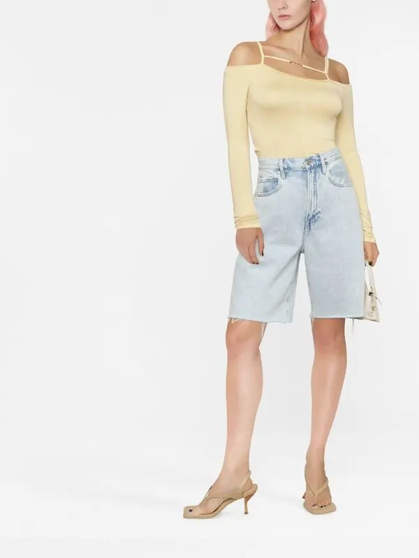 Jacquemus Sierra Long-sleeve Off-shoulder Top