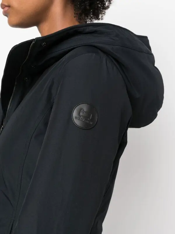 Woolrich Logo-patch Zip-up Hooded Jacket