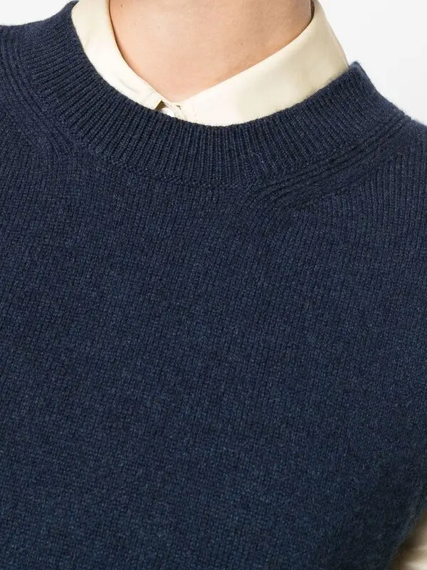 BARRIE Iconic Sleeveless Cashmere Jumper - Blue