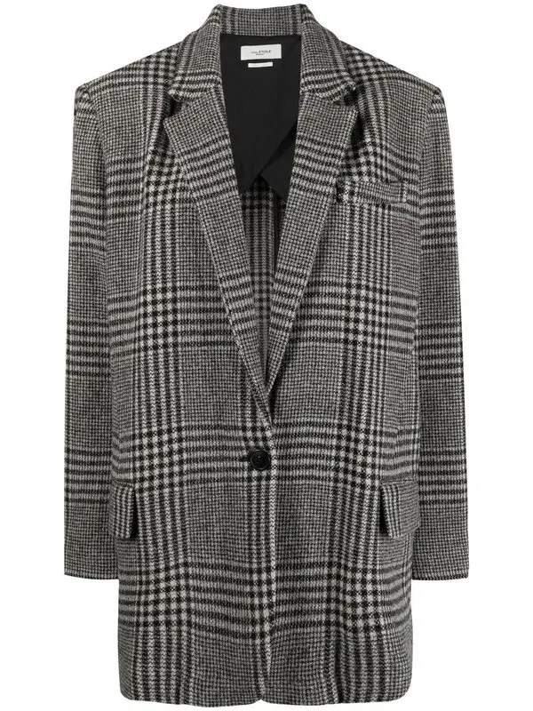 MARANT ETOILE Cikaito Oversized Plaid Coat