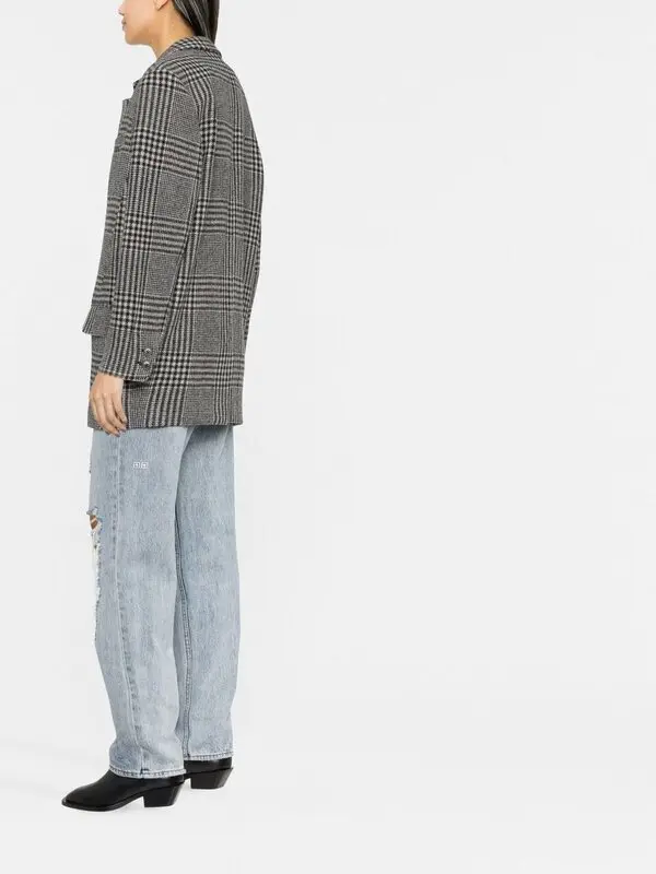 MARANT ETOILE Cikaito Oversized Plaid Coat
