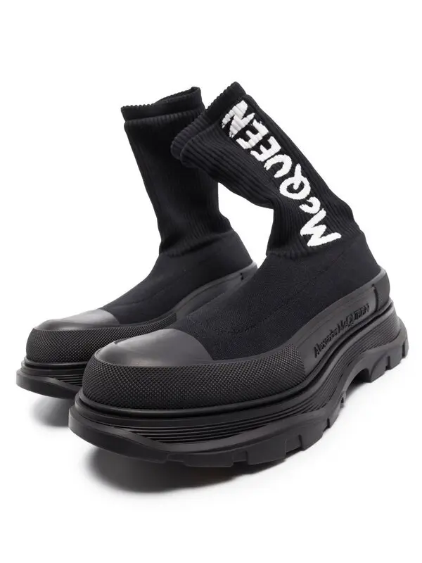 Alexander McQueen Tread Sock Boots - Black