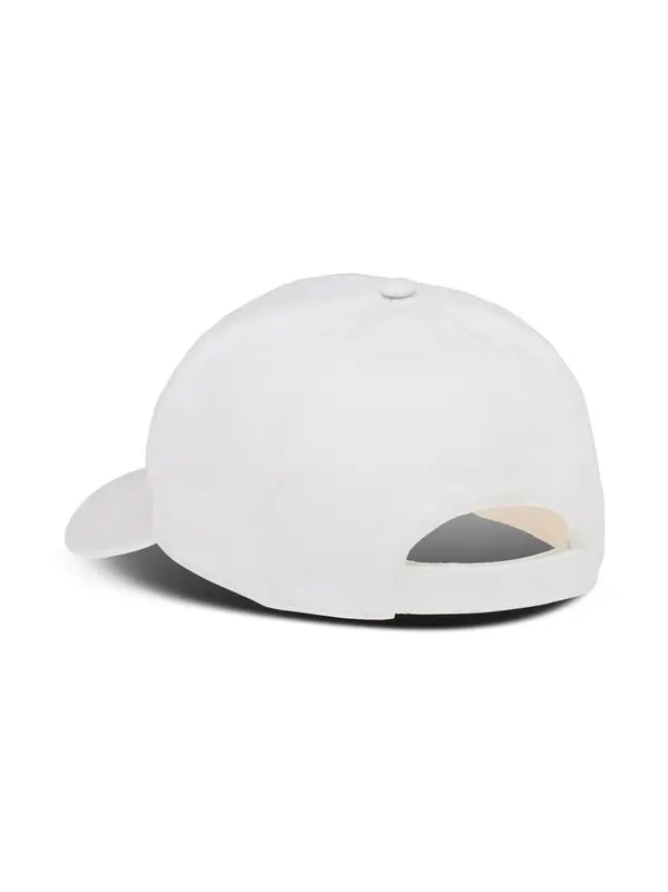 Miu Miu Logo-Embroidered Baseball Cap - White | Editorialist