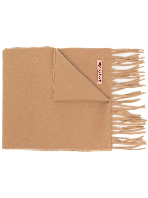 Acne Studios Melange Fringe-trim Wool Scarf