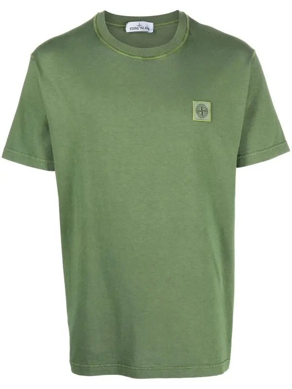 Stone Island Compass Patch Cotton T-shirt - Green