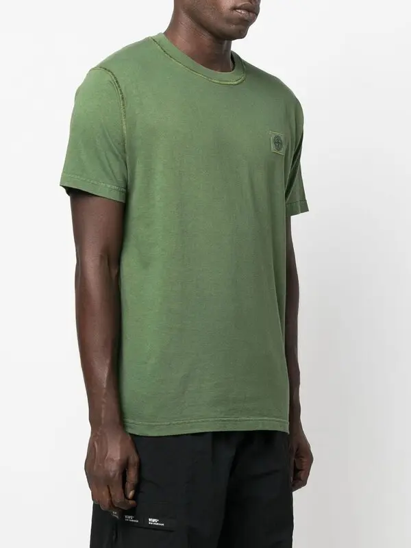 Stone Island Compass Patch Cotton T-shirt - Green