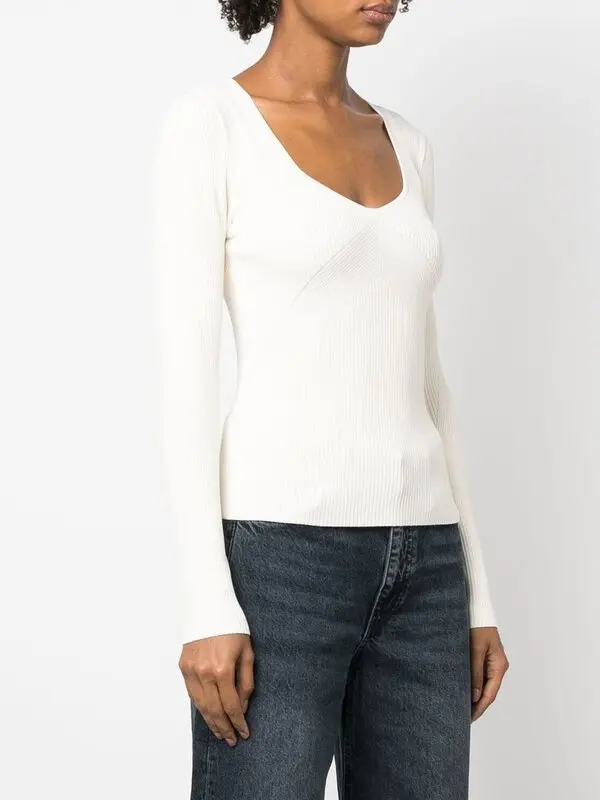 Rag & Bone U-neck Long-sleeved Top