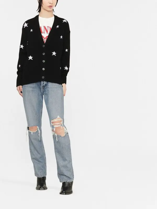 Zadig&Voltaire Star-embellished Cashmere Cardigan - Black