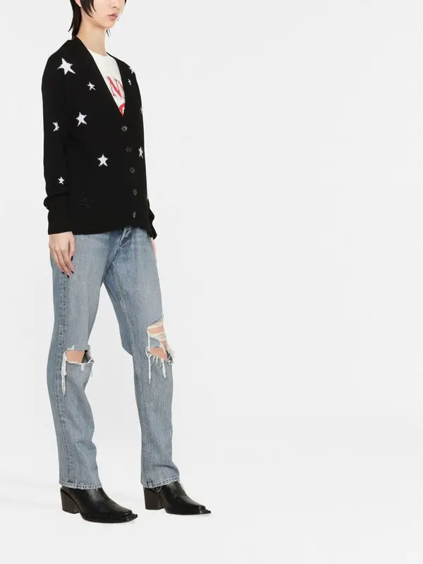 Zadig&Voltaire Star-embellished Cashmere Cardigan - Black
