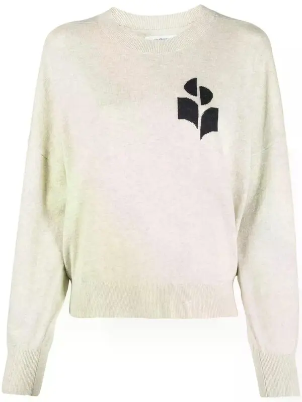 MARANT ETOILE Marisans Logo-intarsia Sweater - Grey