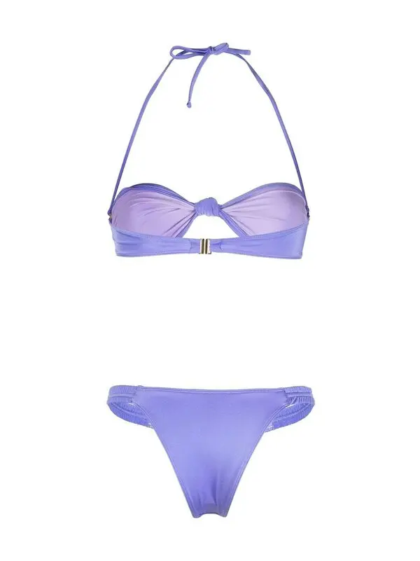MANOKHI Ruched Bikini Set - Purple