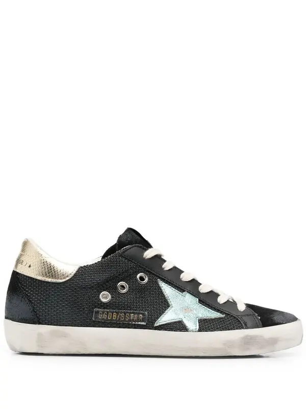 GOLDEN GOOSE Superstar Sneakers With Star Patch - Black