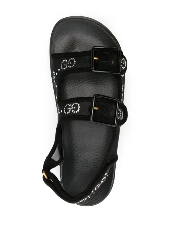 Gucci Gg Crystal-embellished Mesh Sandals