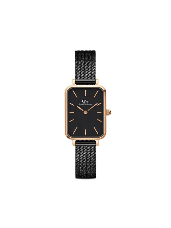 DANIEL WELLINGTON Quadro Pressed Ashfield 20x26mm Watch - Black