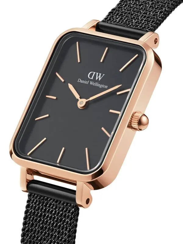 DANIEL WELLINGTON Quadro Pressed Ashfield 20x26mm Watch - Black