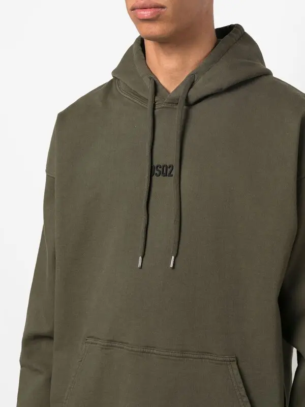 Dsquared2 Embroidered Logo Hoodie - Green