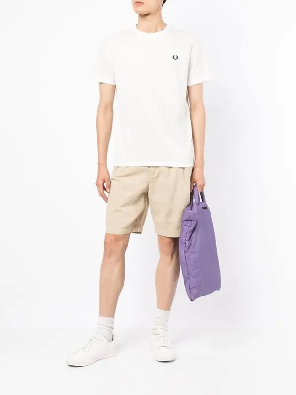 Fred Perry Embroidered-logo Cotton T-shirt - White