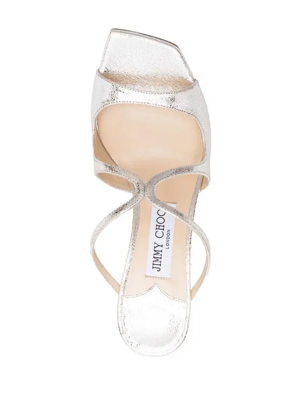 JIMMY CHOO 75mm Anise Heeled Mules - Grey