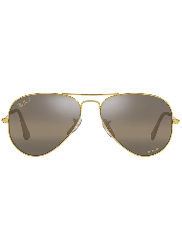 Ray-ban Chromance Aviator Sunglasses - Gold