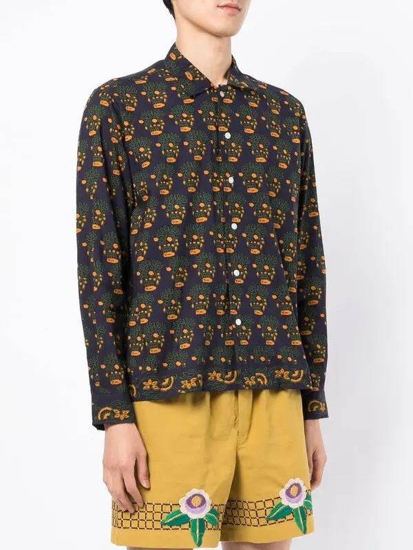 BODE Graphic-print Button-up Shirt