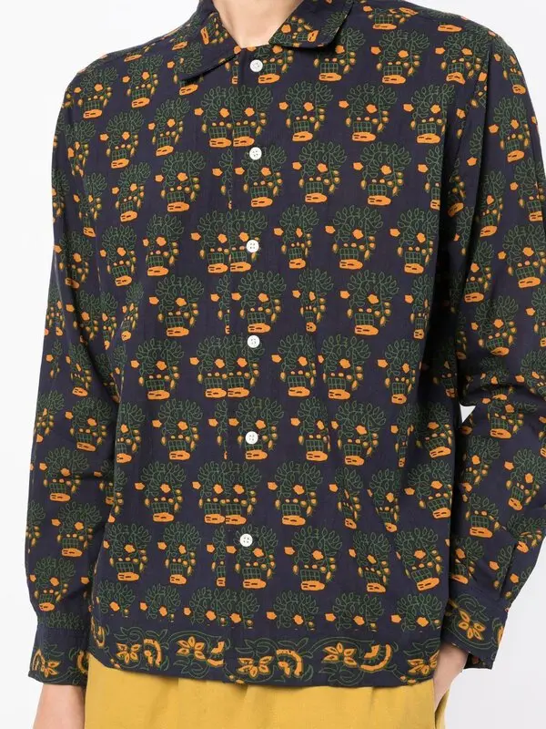 BODE Graphic-print Button-up Shirt