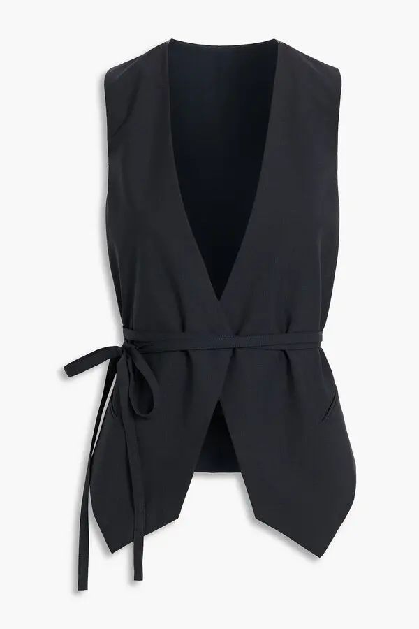 Brunello Cucinelli Bead-embellished Wool-blend Vest - Midnight Blue
