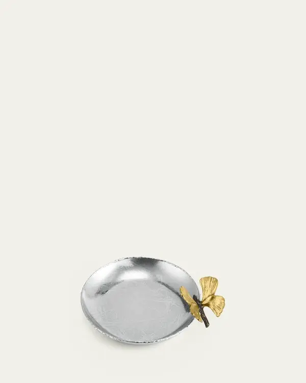 Michael Aram Butterfly Ginkgo Round Trinket Tray