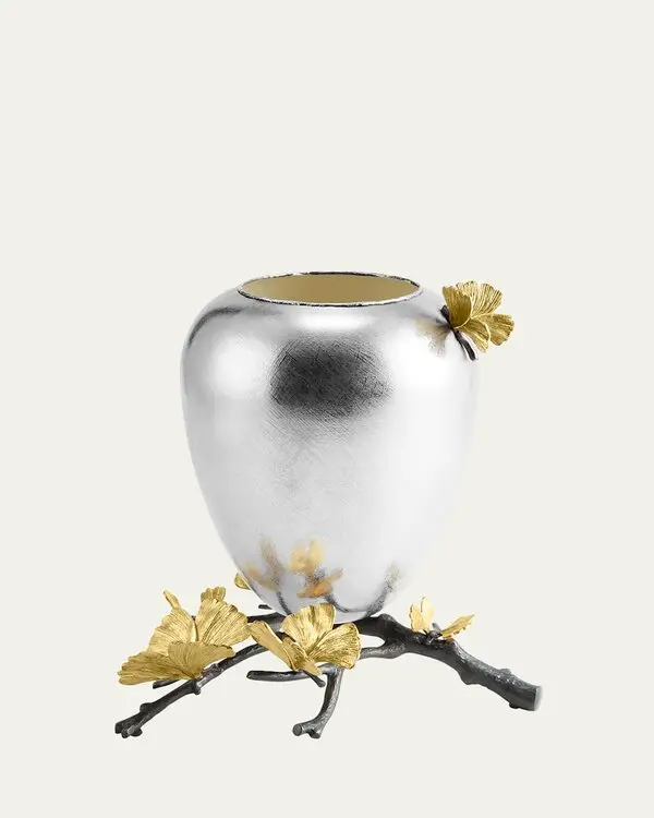 Michael Aram Butterfly Ginkgo Vase, Medium