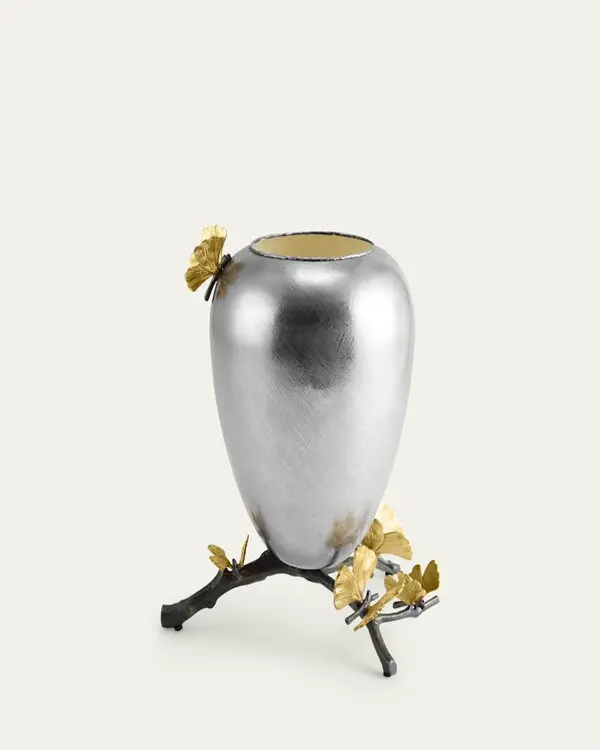 Michael Aram Butterfly Ginkgo Vase, Medium