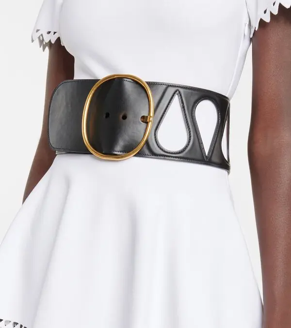 Alaïa Leather Belt - Black
