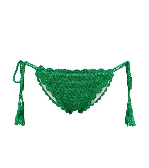 Anna Kosturova Crochet Bikini Bottom - Green