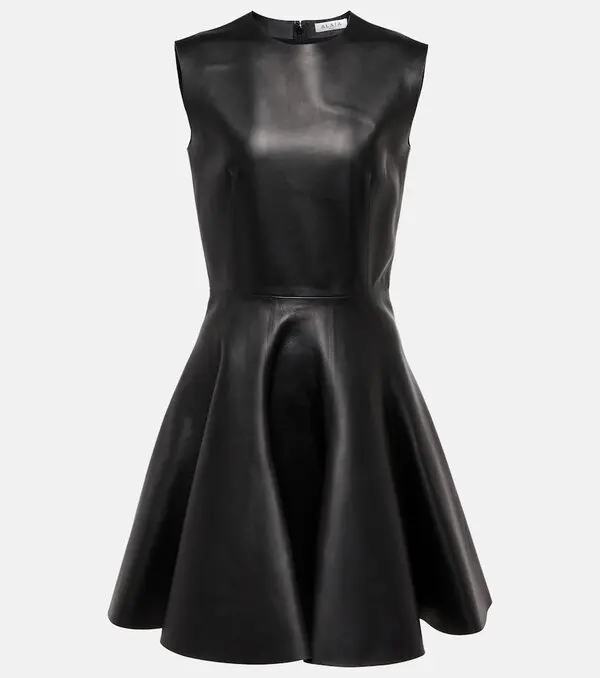 Alaïa Leather Minidress - Black