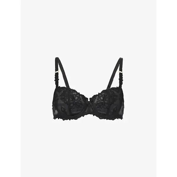 Chantelle Champs Elysées Embroidered Balconette Bra - 011 Black