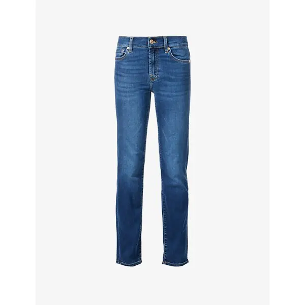 7 For All Mankind Roxanne Slim-fit Mid-rise Stretch-denim Jeans