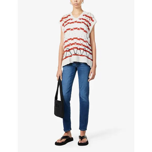 7 For All Mankind Roxanne Slim-fit Mid-rise Stretch-denim Jeans