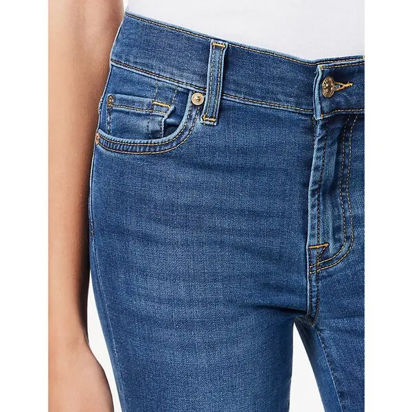 7 For All Mankind Roxanne Slim-fit Mid-rise Stretch-denim Jeans