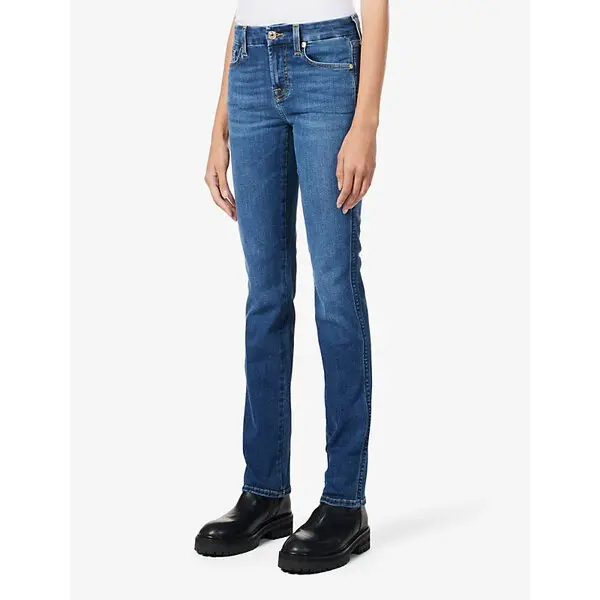 7 For All Mankind Kimmie Straight-leg Mid-rise Stretch-denim Jeans - Duchess