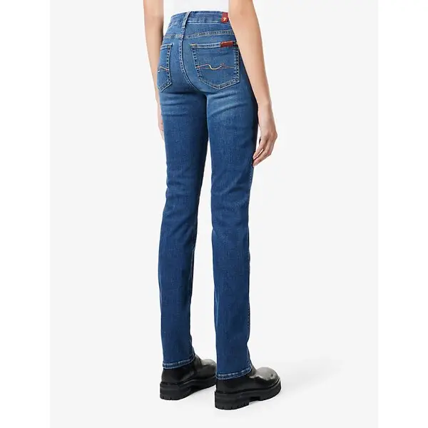 7 For All Mankind Kimmie Straight-leg Mid-rise Stretch-denim Jeans - Duchess