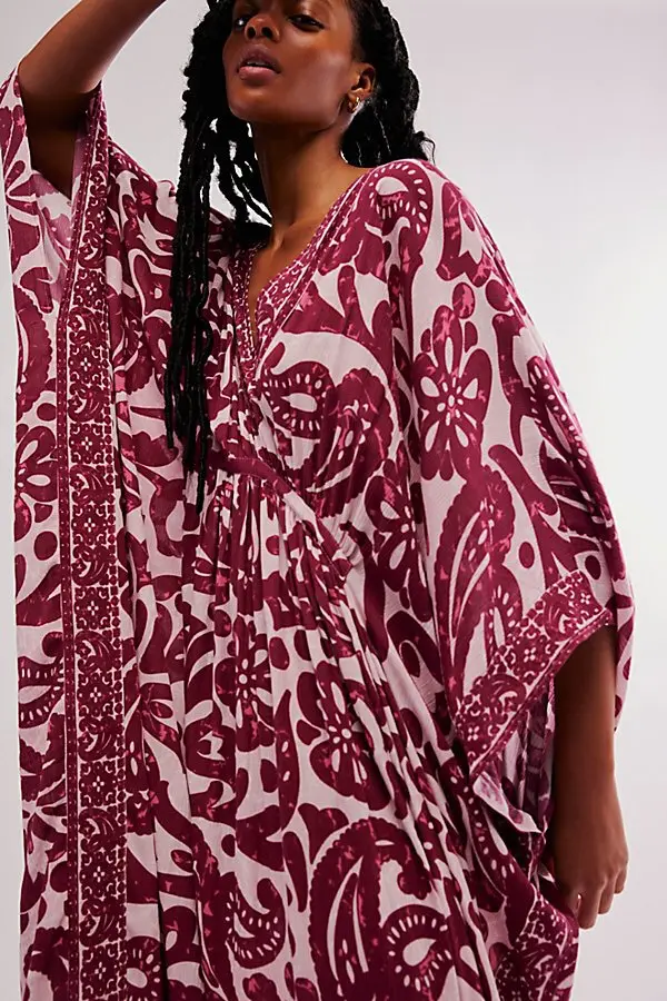 Free People Groovy Baby Maxi Kaftan - Dragon Fruit