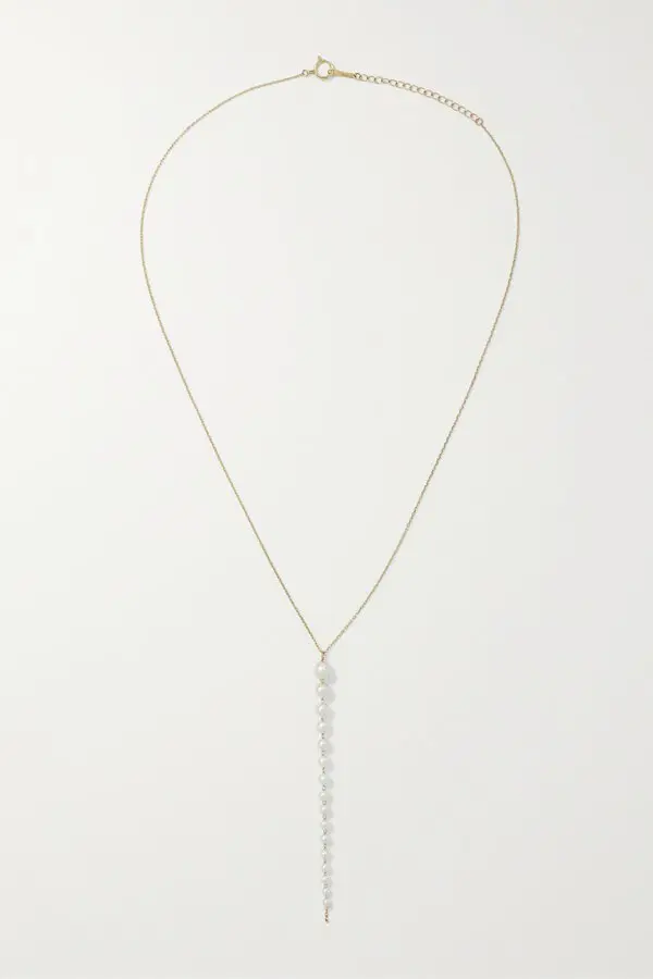 Mizuki 14-karat Akoya Pearl Necklace - Gold