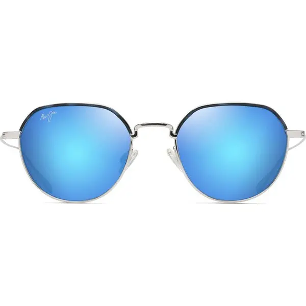 Maui Jim Island Eyes Square Sunglasses - Silver