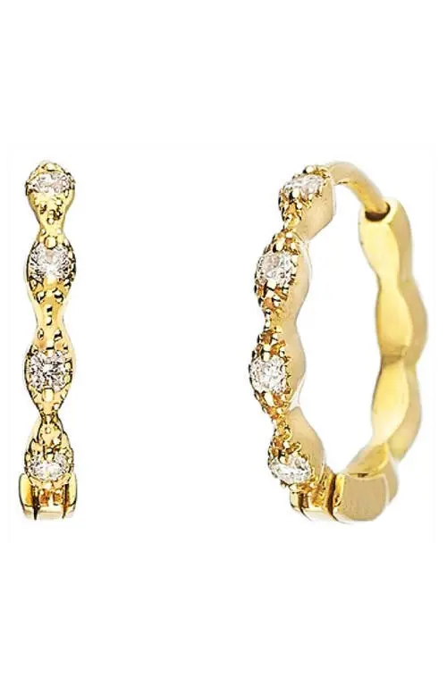 Sethi Couture Eleanor Diamond Huggie Hoop Earrings - Yellow Gold