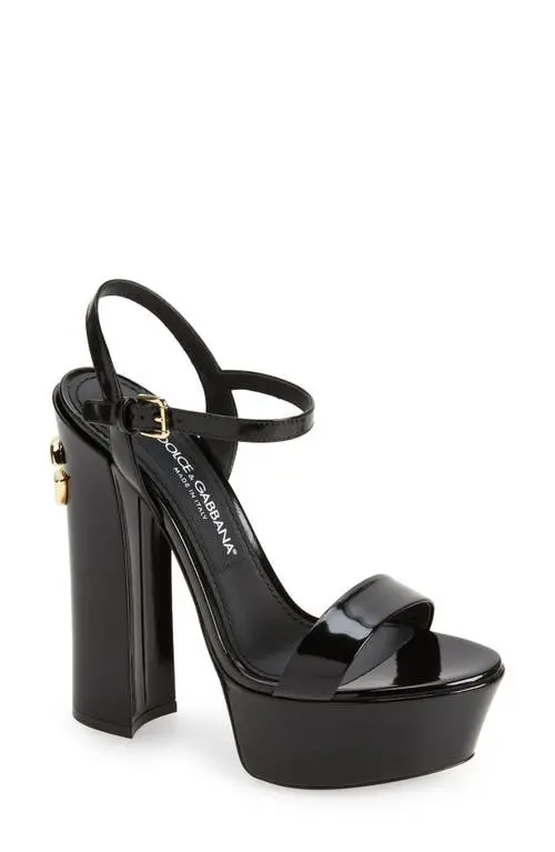 Dolce & Gabbana Keira Platform Sandal - Nero