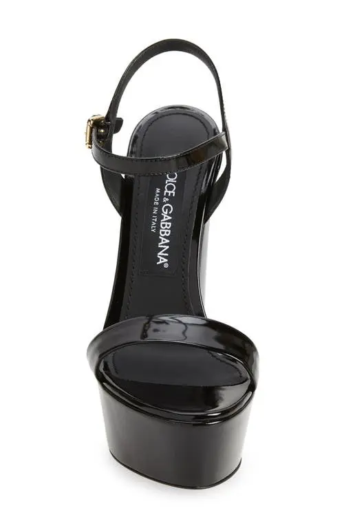 Dolce & Gabbana Keira Platform Sandal - Nero