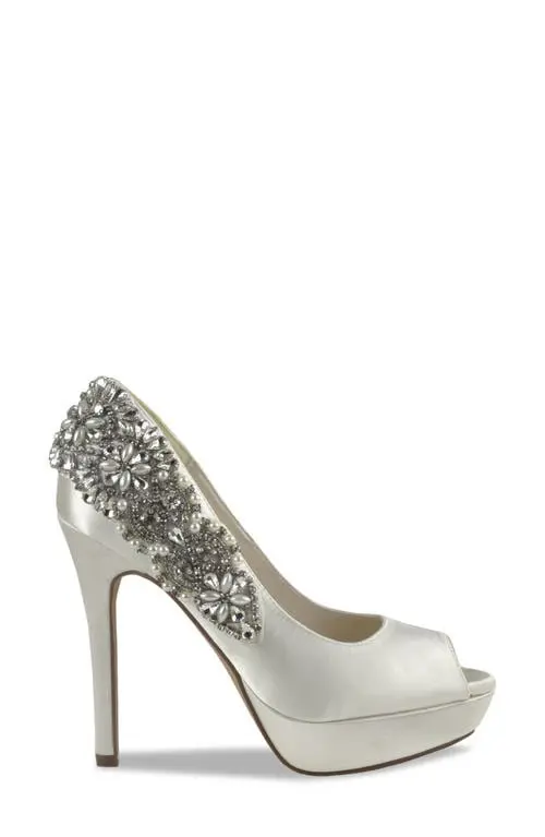 PARADOX LONDON PINK Paradox London Embellished Peep-toe Pumps