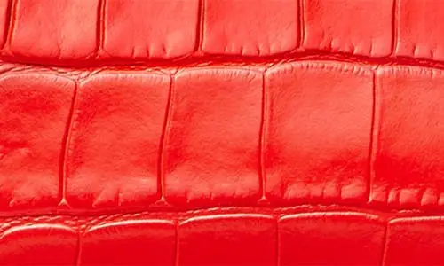 Tory Burch Lee Radziwill Croc-embossed Leather Satchel - Brilliant Red