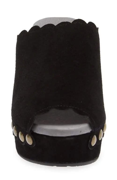 CHOCOLAT BLU Genessis Platform Clog - Black Suede