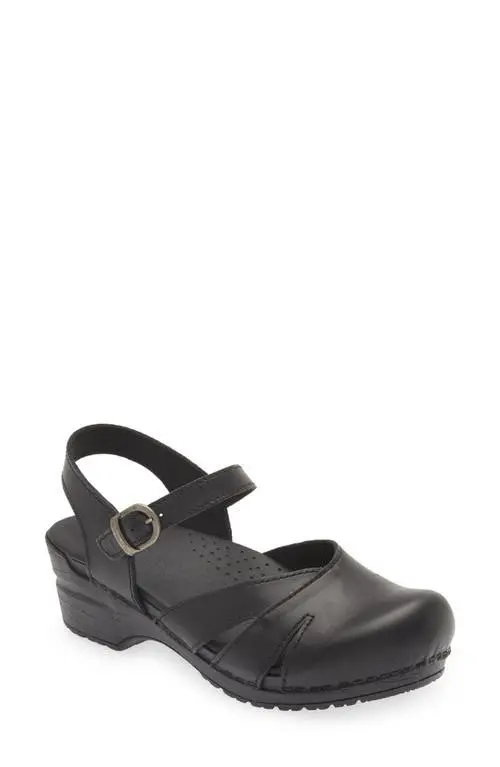 SANITA Margrethe Leather Sandal - Black