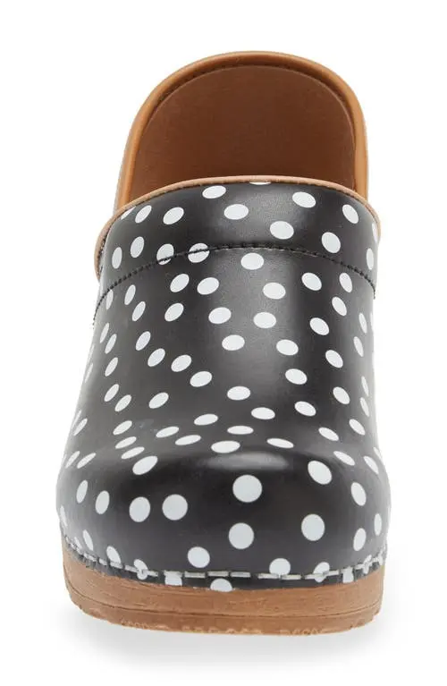 SANITA Roxbury Polka Dot Clog - Black